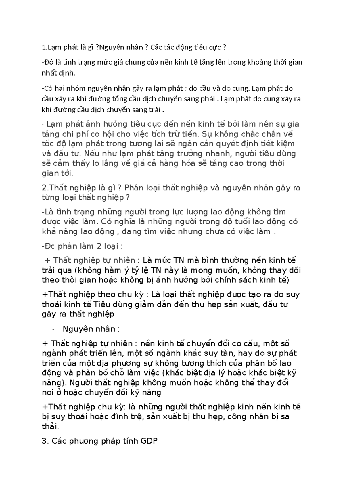 KTVM LT - Lý thuyết KTVM - 1ạm phát là gì ?Nguyên nhân? Các tác động ...