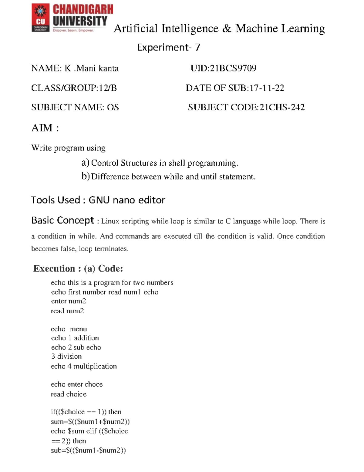 OS 7 - this is the operating system worksheet - Artificial Intelligence ...
