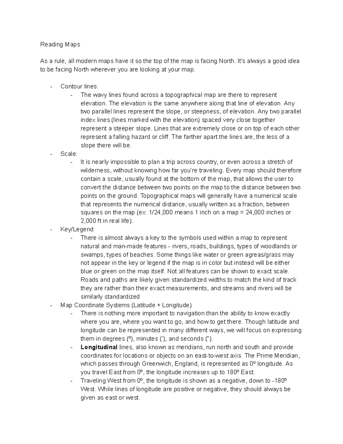 Copy of Reading Maps - How to read maps - Reading Maps As a rule, all ...