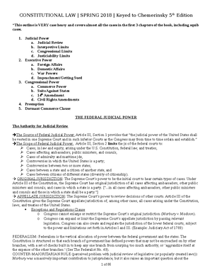 Major CON Outline.docx copy - Constitutional Interpretation Bobbitt’s ...