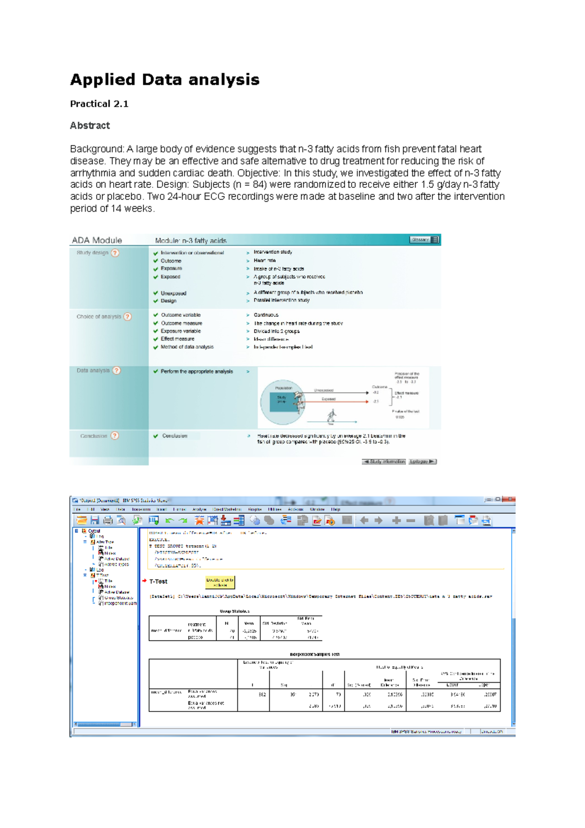 Applied Data analysis uitwerkingen e learnings - Applied Data analysis ...