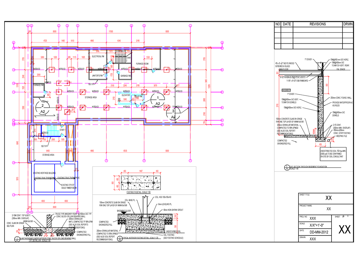 Fernandez-FP3 Final - How to make foundation plan in AutoCAD with ...
