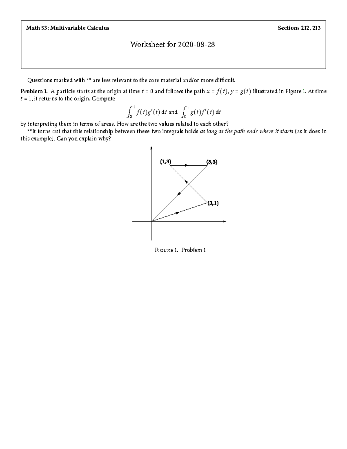 Worksheet38 for practice - Math 53: Multivariable Calculus Sections 212 ...