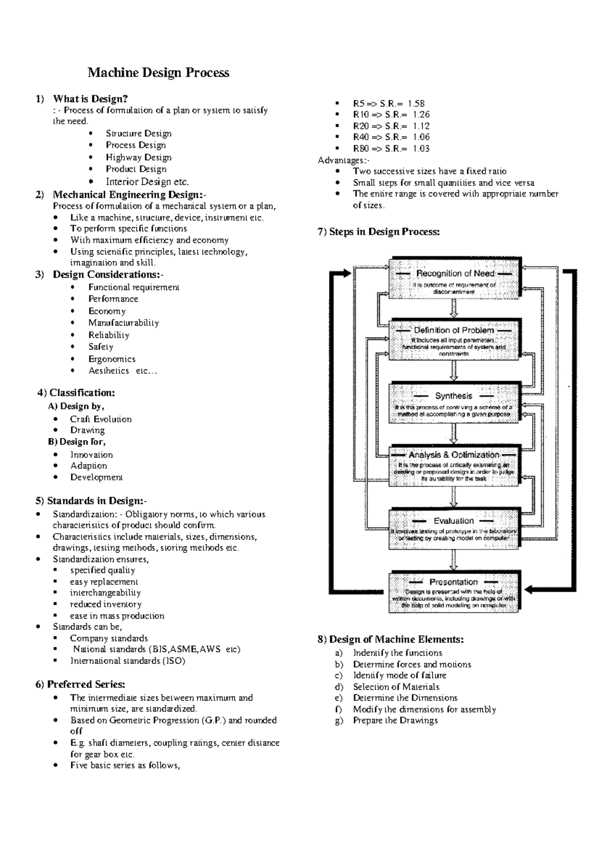 ME 3202 Design process - Machine Design Process 1) What is Design ...