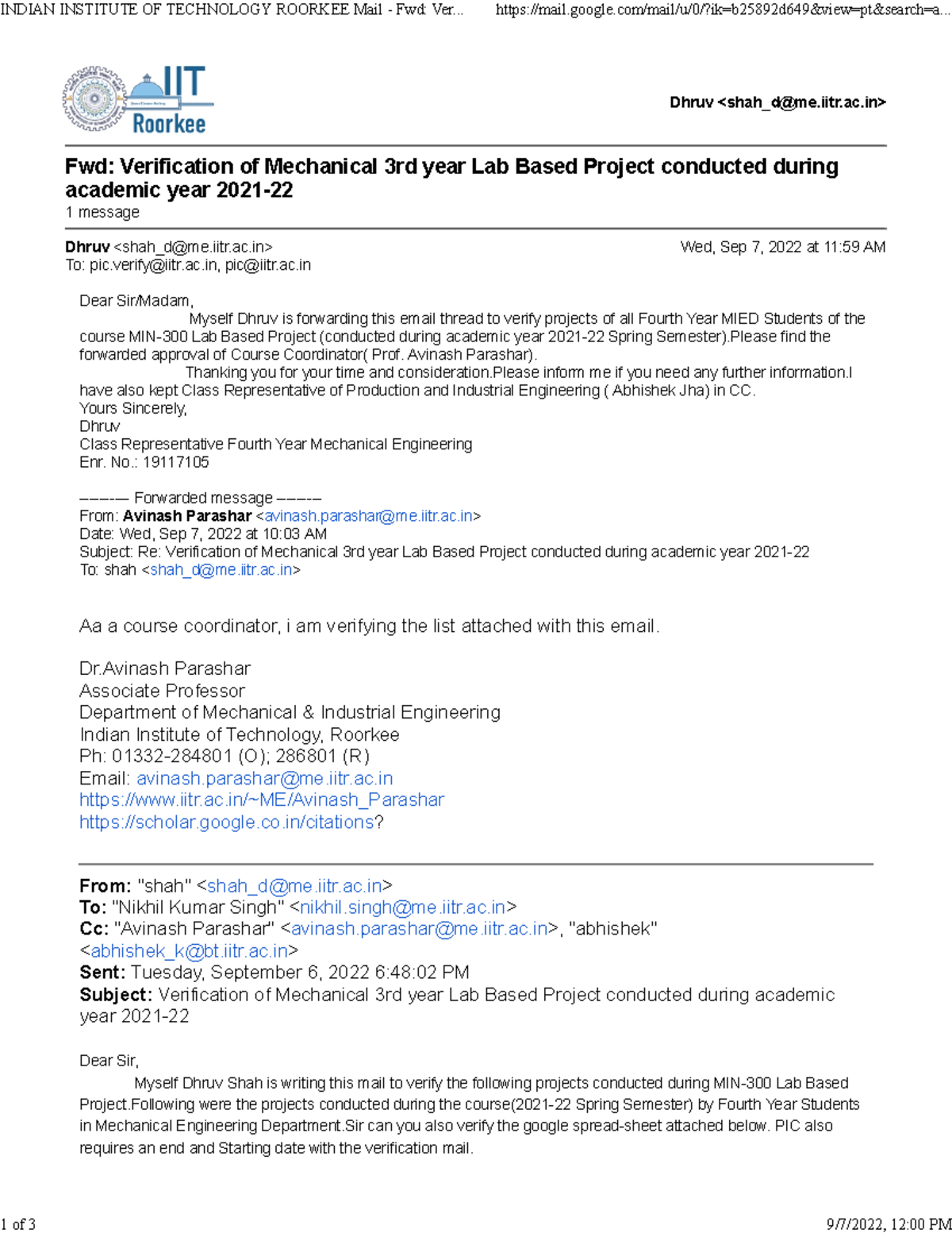 LBP Verified - Fhgf - Dhruv Fwd: Verification of Mechanical 3rd year ...