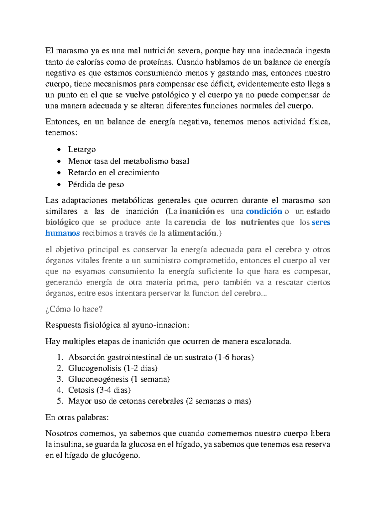 Fisiopatologia del marasmo - El marasmo ya es una mal nutrición severa ...