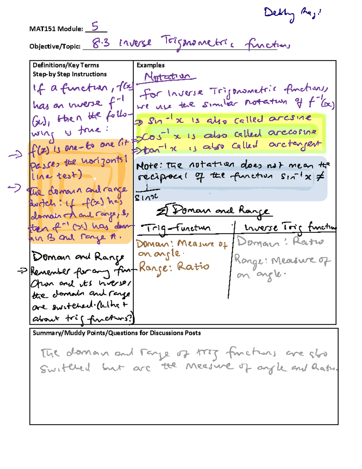151+Notes+Template mod 5 pt3 - MAT 151 Module: ______ Objective/Topic ...