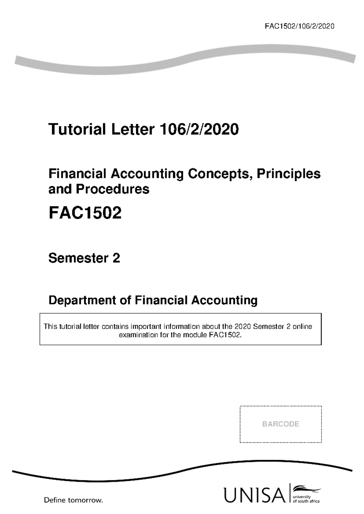 FAC1502 MOCK Assessment Solutions - FAC1502/10 6 / 2 / 2020 Tutorial ...