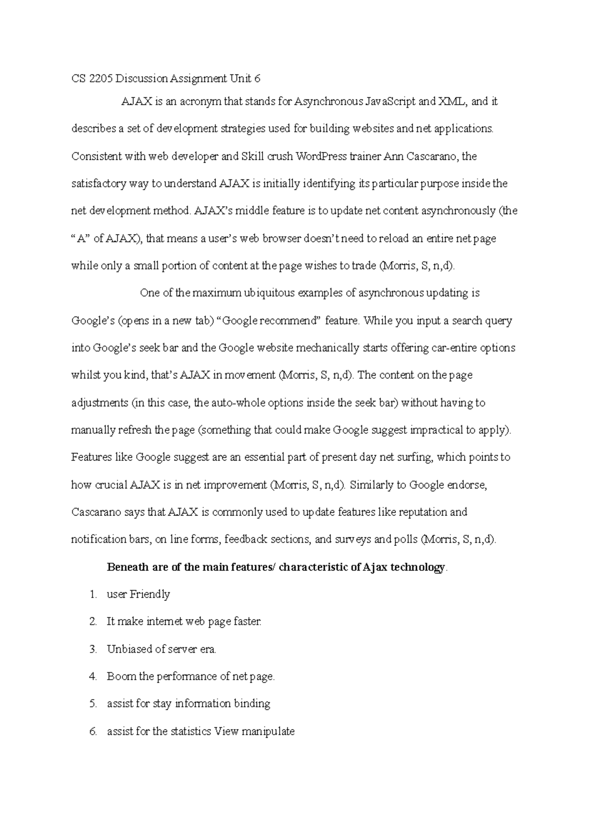 CS 2205 Discussion Assignment Unit 6 A - Consistent with web developer and Skill crush WordPress ...