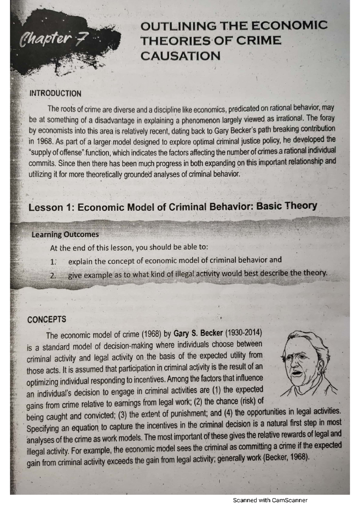 Economic Theories of Crime 2(7) - BS Criminology - Studocu