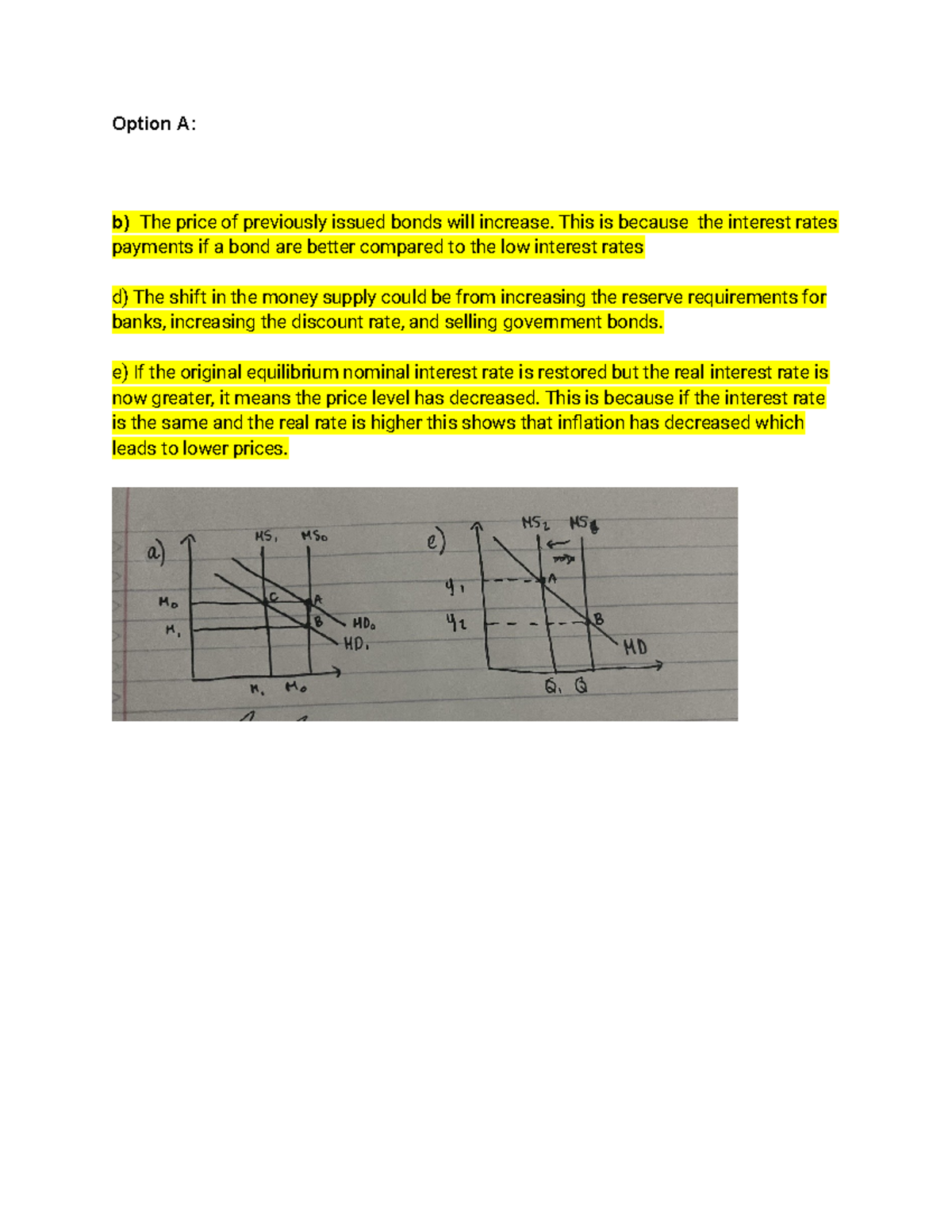 4.05 Money Market Option A - Option A: b) The price of previously ... 4.05 Money Market Option A - Option A: b) The price of previously ...