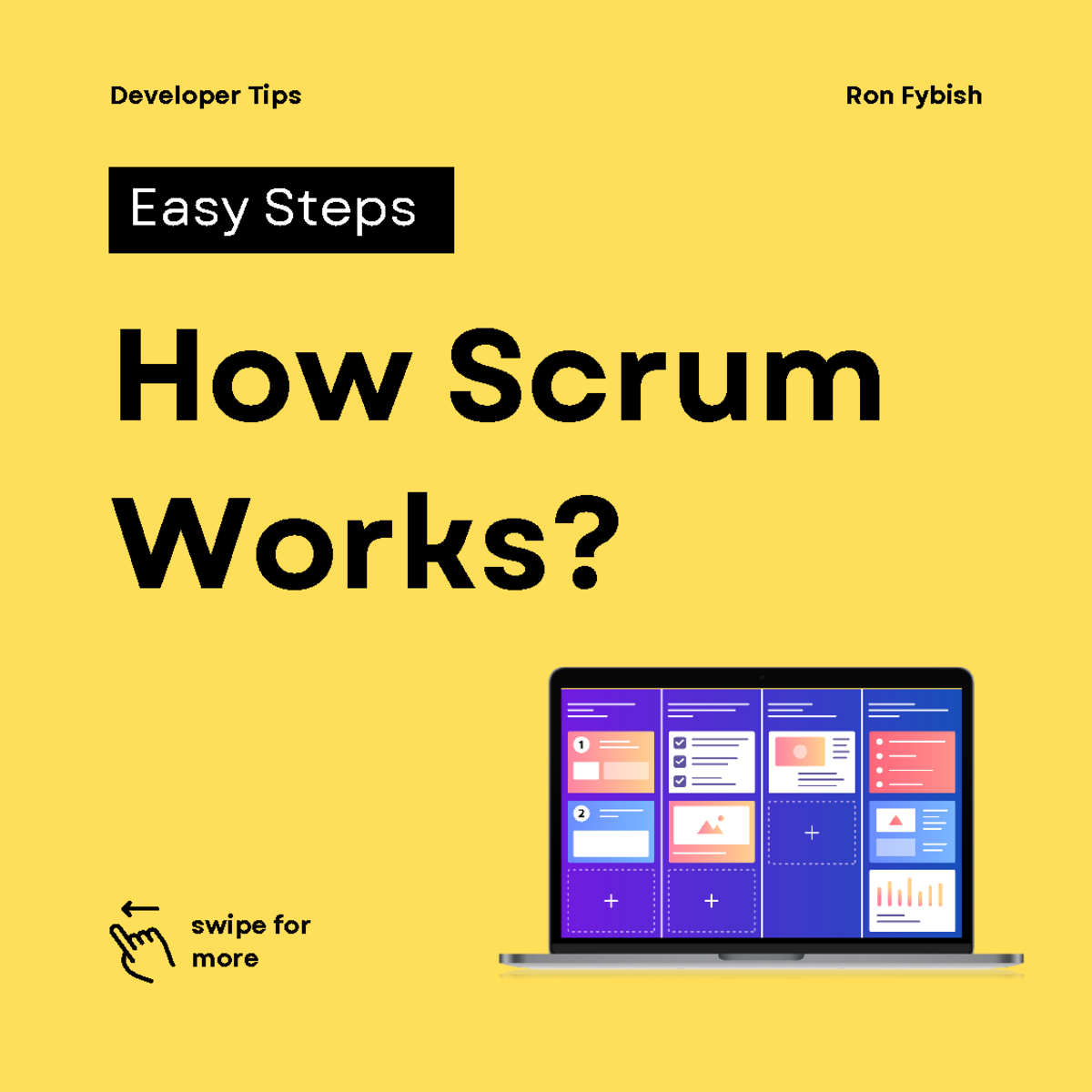 Test2 - maths - Easy Steps How Scrum Works? swipe for more If you're ...