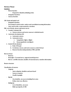 Lecture 4 AP - Extremely thorough notes for Chapter 4 of A&P with ...
