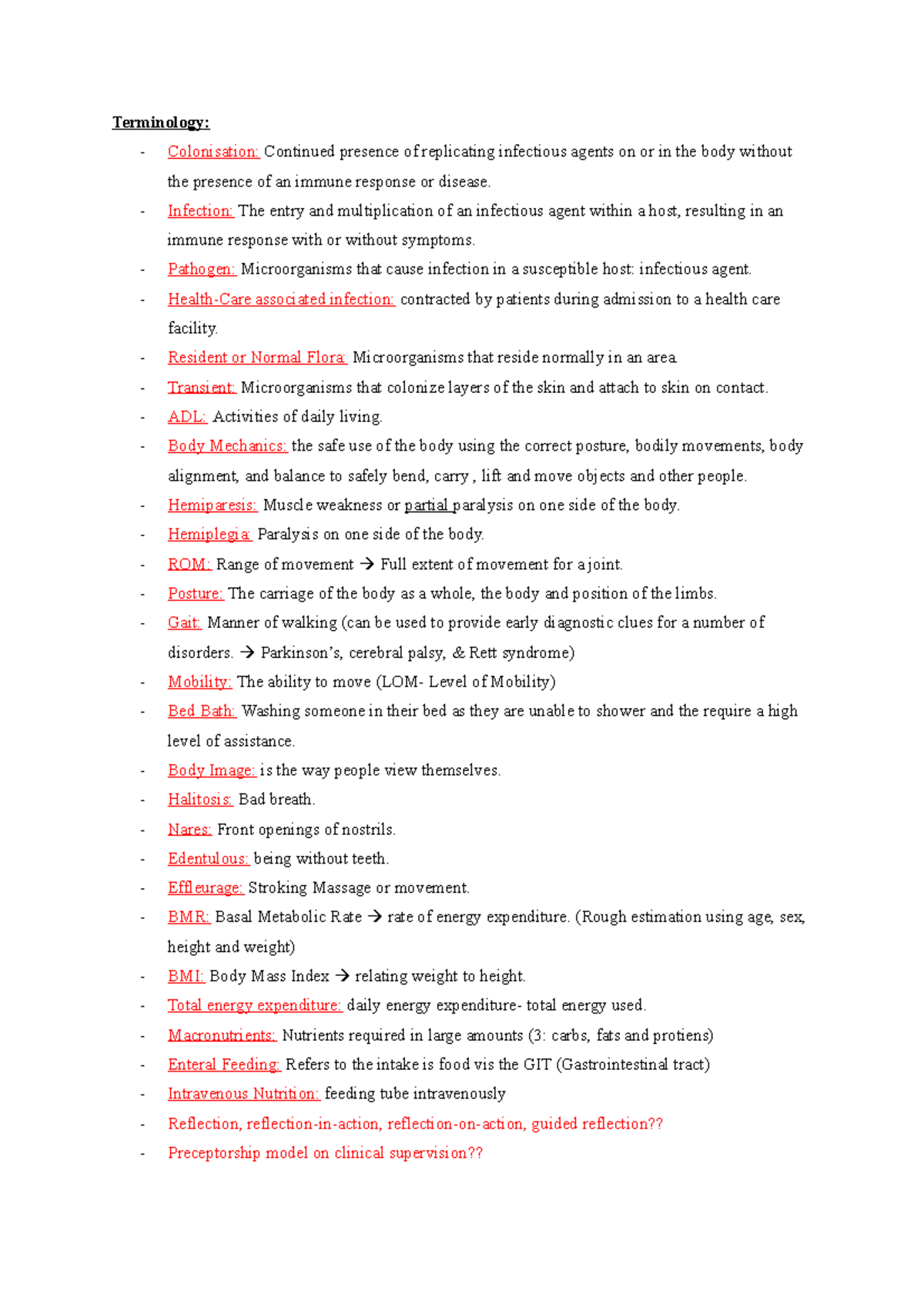 5116-Terminology - Comprehensive terminology list fo fundamentals of ...