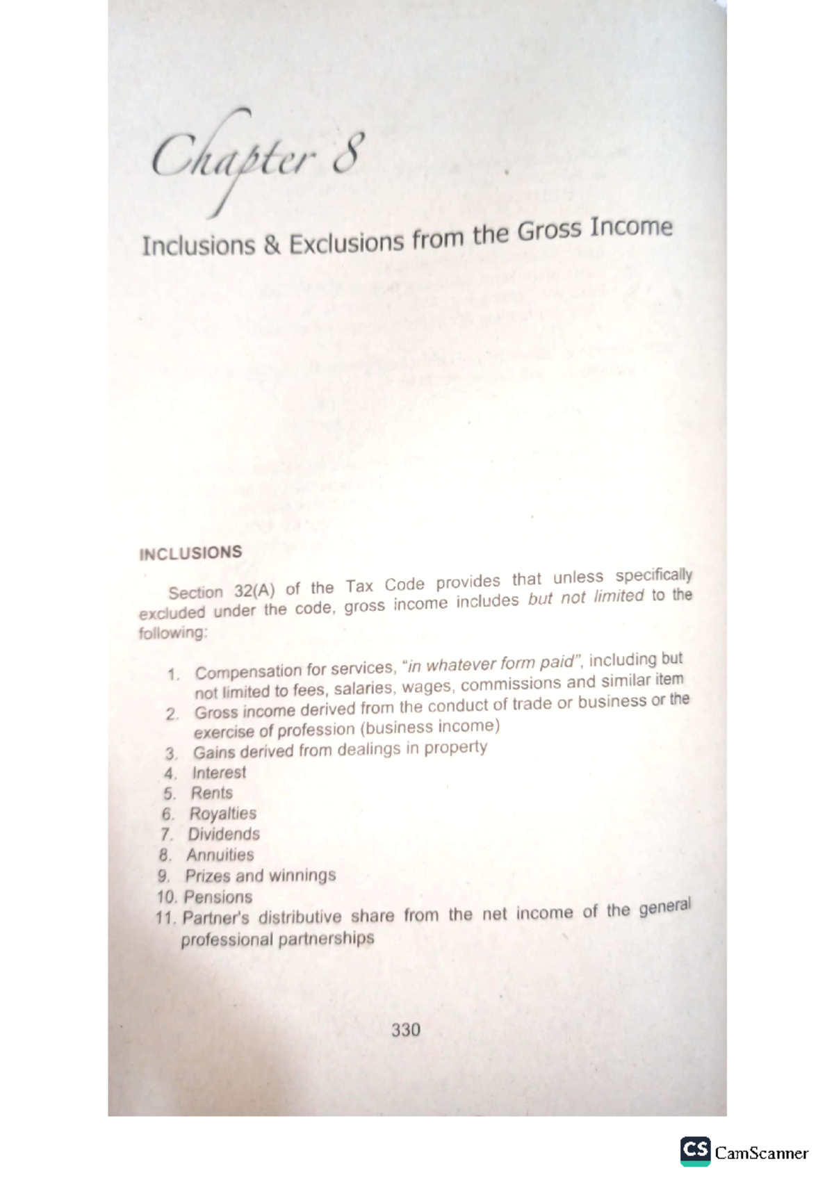 Inclusion OF Gross Income C8 - Accounting for Business Combination ...
