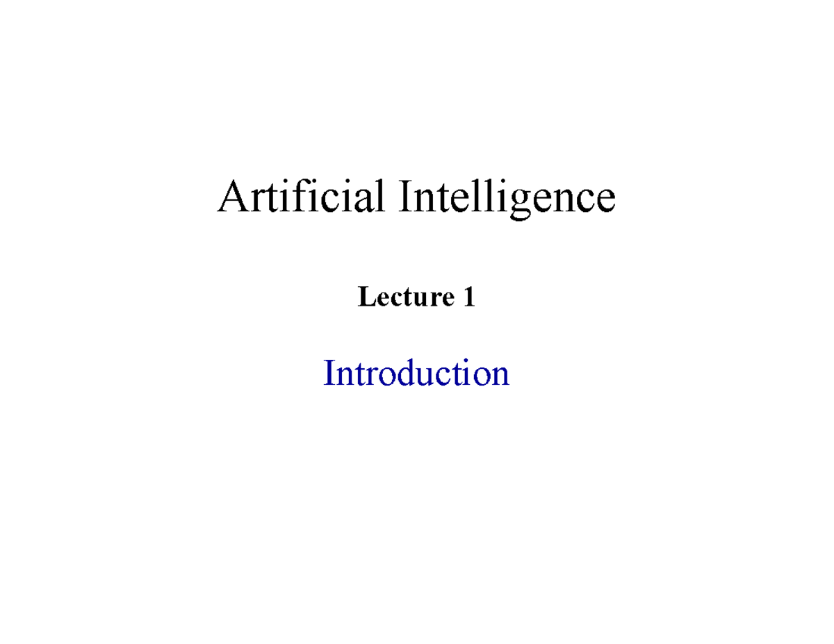 artificial intelligence beginner course final year course - Artificial ...