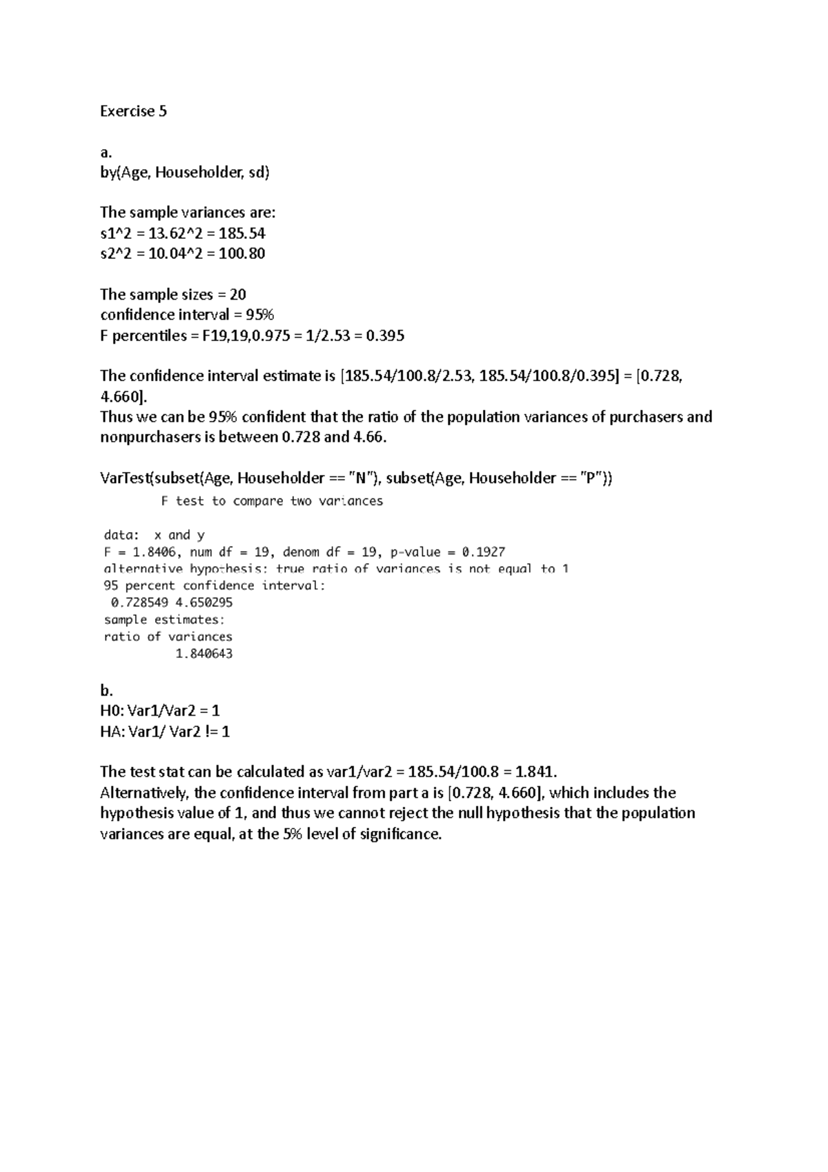 T5 - Tutorial 4 r code and question answers. received full marks ...