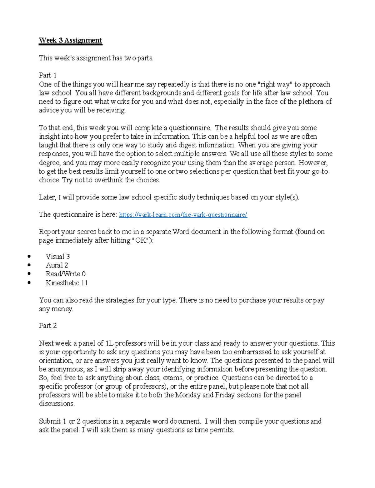 Week 3 Assignment - abc - Week 3 Assignment This week's assignment has ...