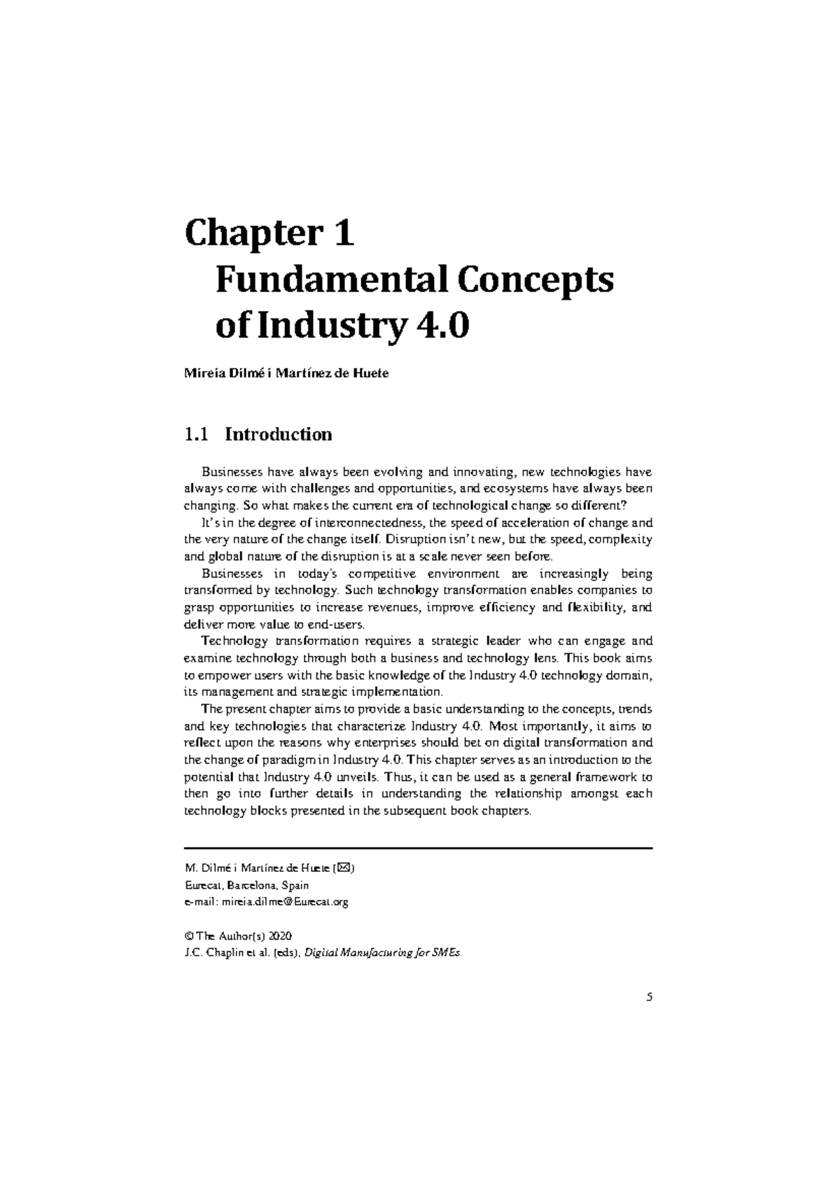 1 - Fundamental Concepts - 5 Chapter 1 Fundamental Concepts of Industry ...