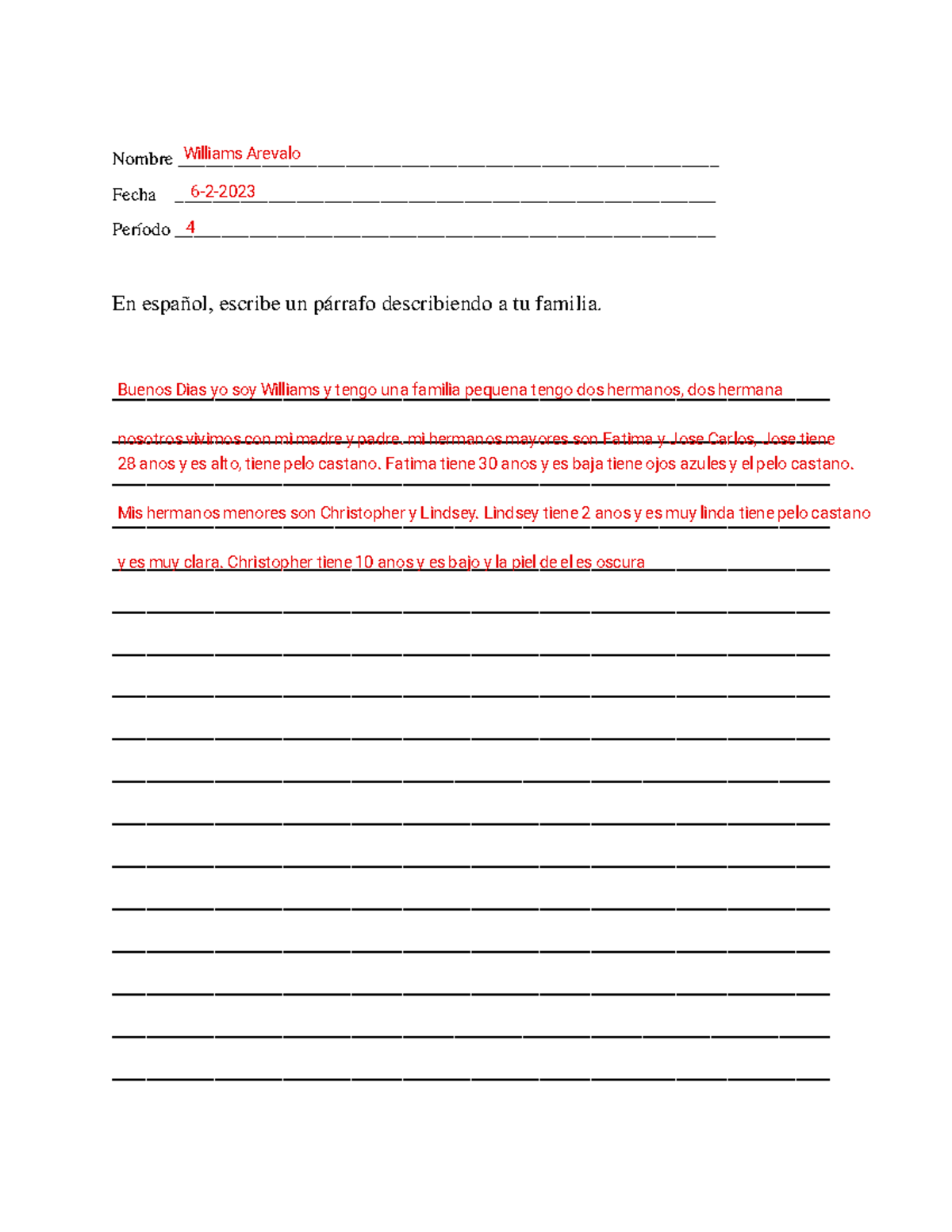 Kami Export - Williams Arevalo - el 2 de junio - Nombre - Studocu