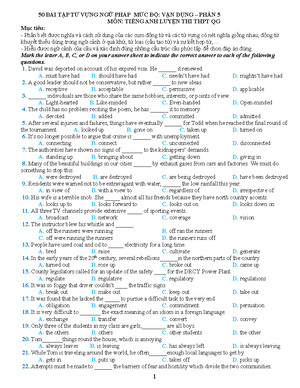 Chuyen de tim loi sai - exercise - EXERCISES FOR ERROR IDENTIFICATION ...