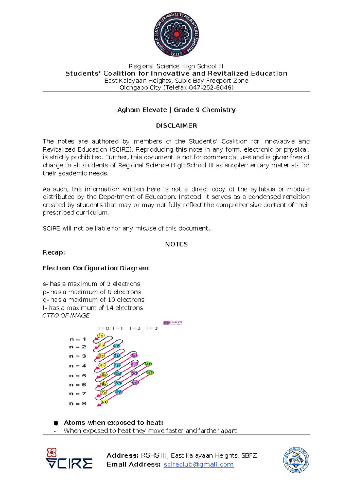 Grade-9- Chemistry - idk i just uploaded for free download - Students ...