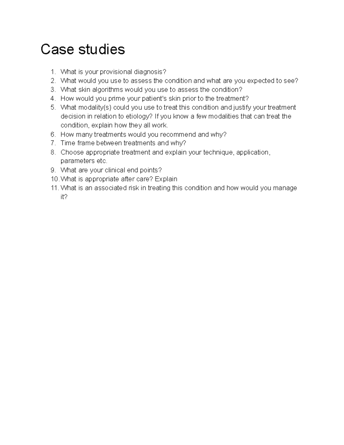 Case Studies - Case studies What is your provisional diagnosis? What ...