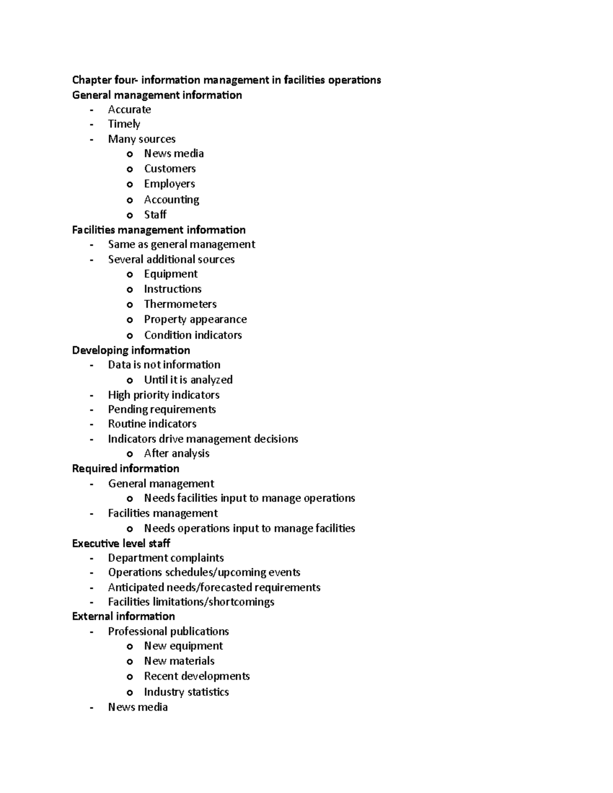 Chapter 4 - Lecture notes 4 - Chapter four- information management in ...