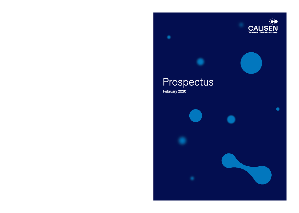 Calisen Prospectus - public companies WS 1 - This document comprises a ...