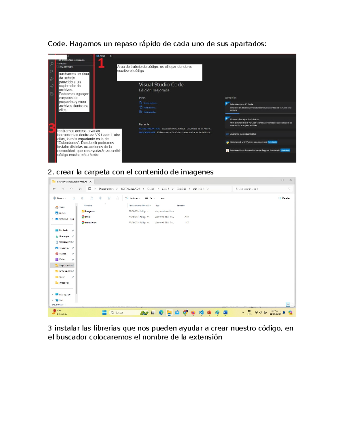 Paso a paso y codigo visual Estudio Code - Code. Hagamos un repaso ...