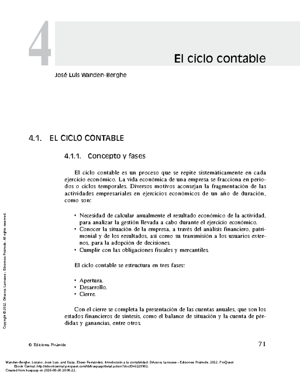 4. El ciclo contable - © Ediciones Pirámide 71 4. EL CICLo ConTabLE 4.1 ...