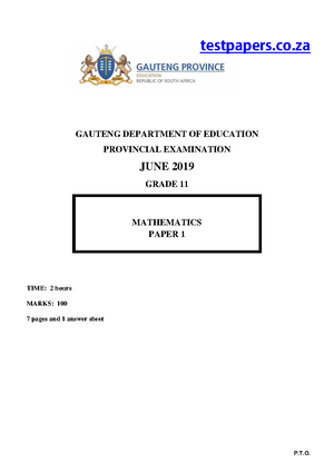 Mathematics P2 Grade 11 Nov 2018 Eng - SGHS - Studocu