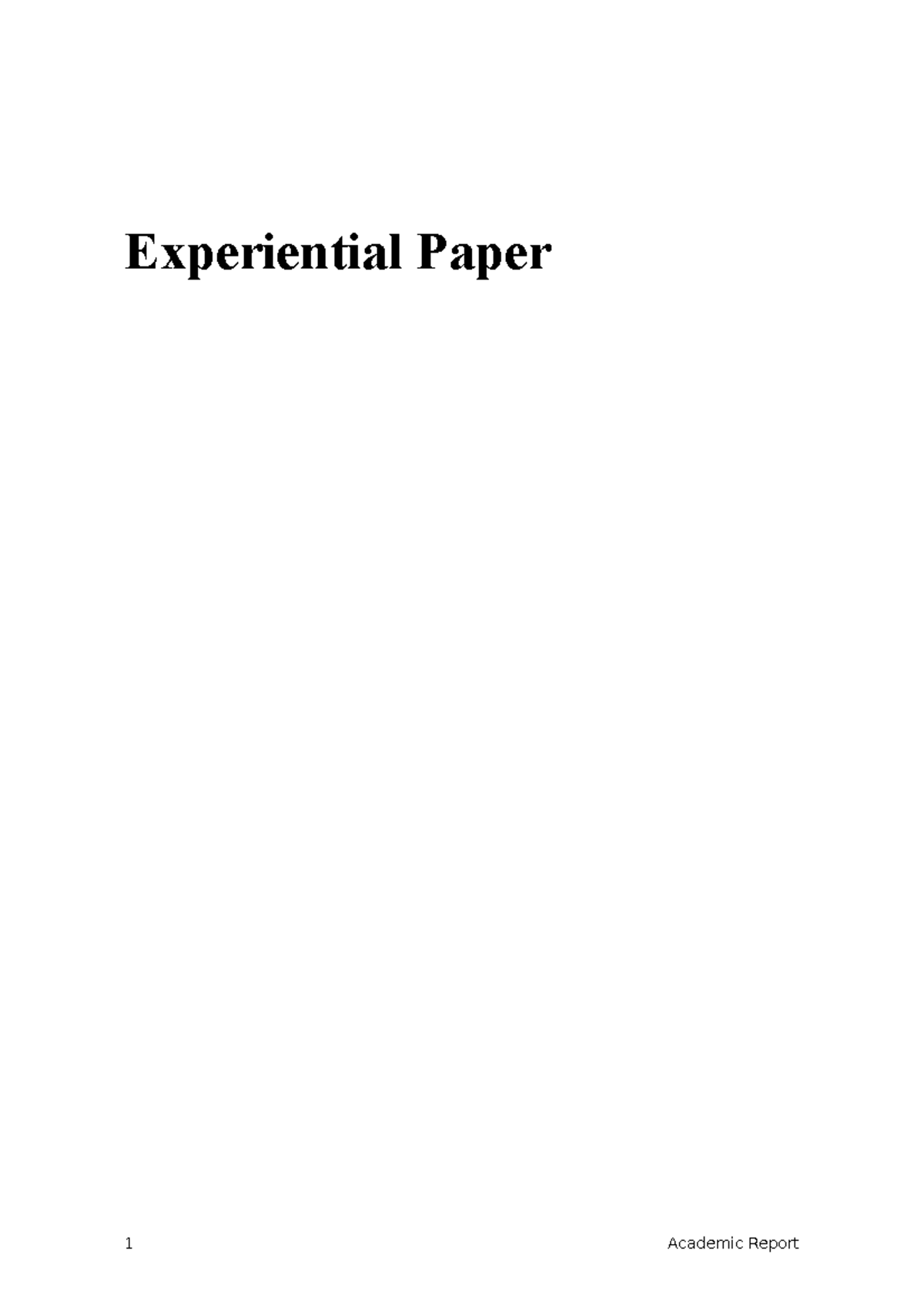 AA Meeting Assignment in career - Experiential Paper Experiential Paper ...
