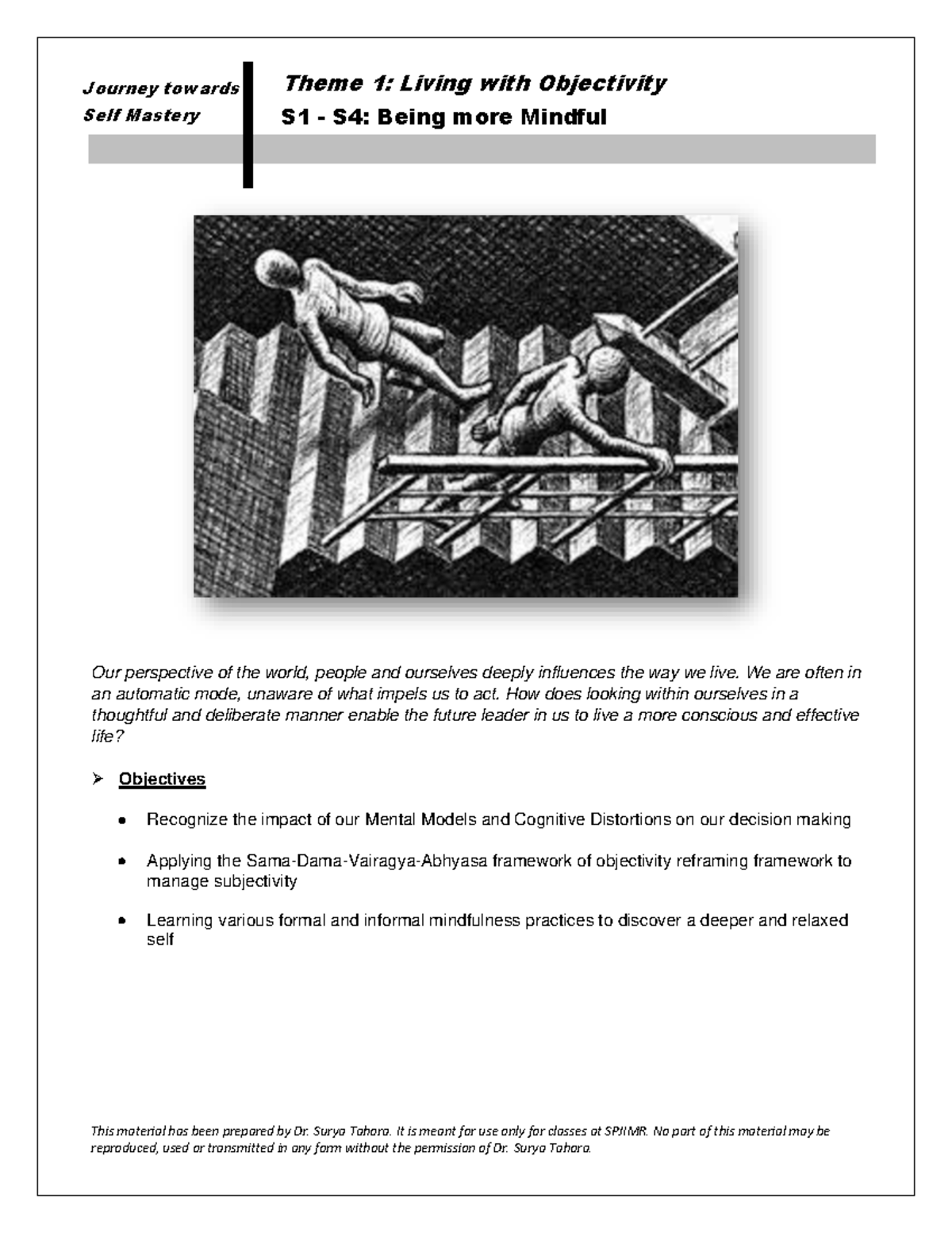 1. Study Plan S1-S4 - Lecture notes 1-5 - This material has been ...