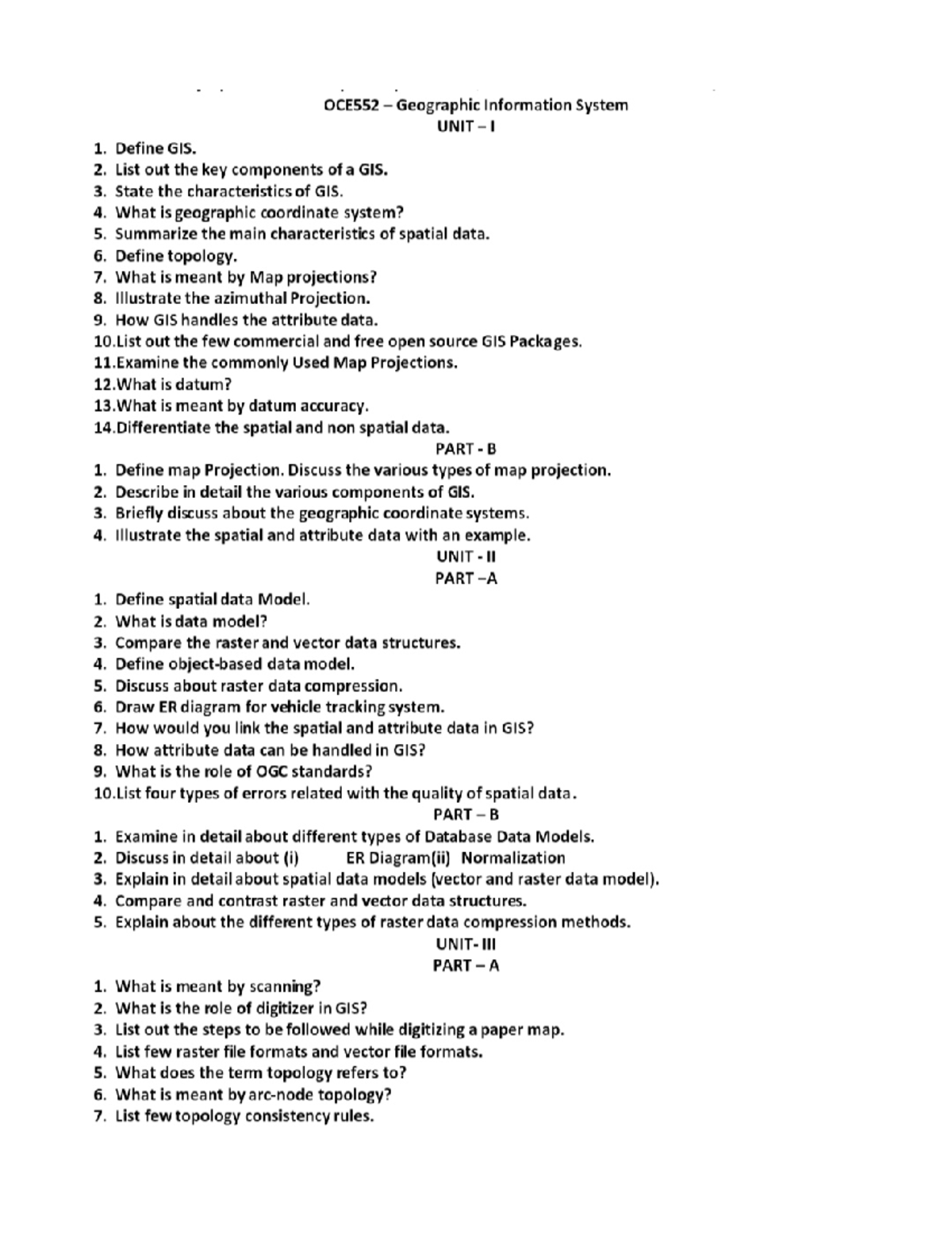 GIS question - geographic information system - Studocu