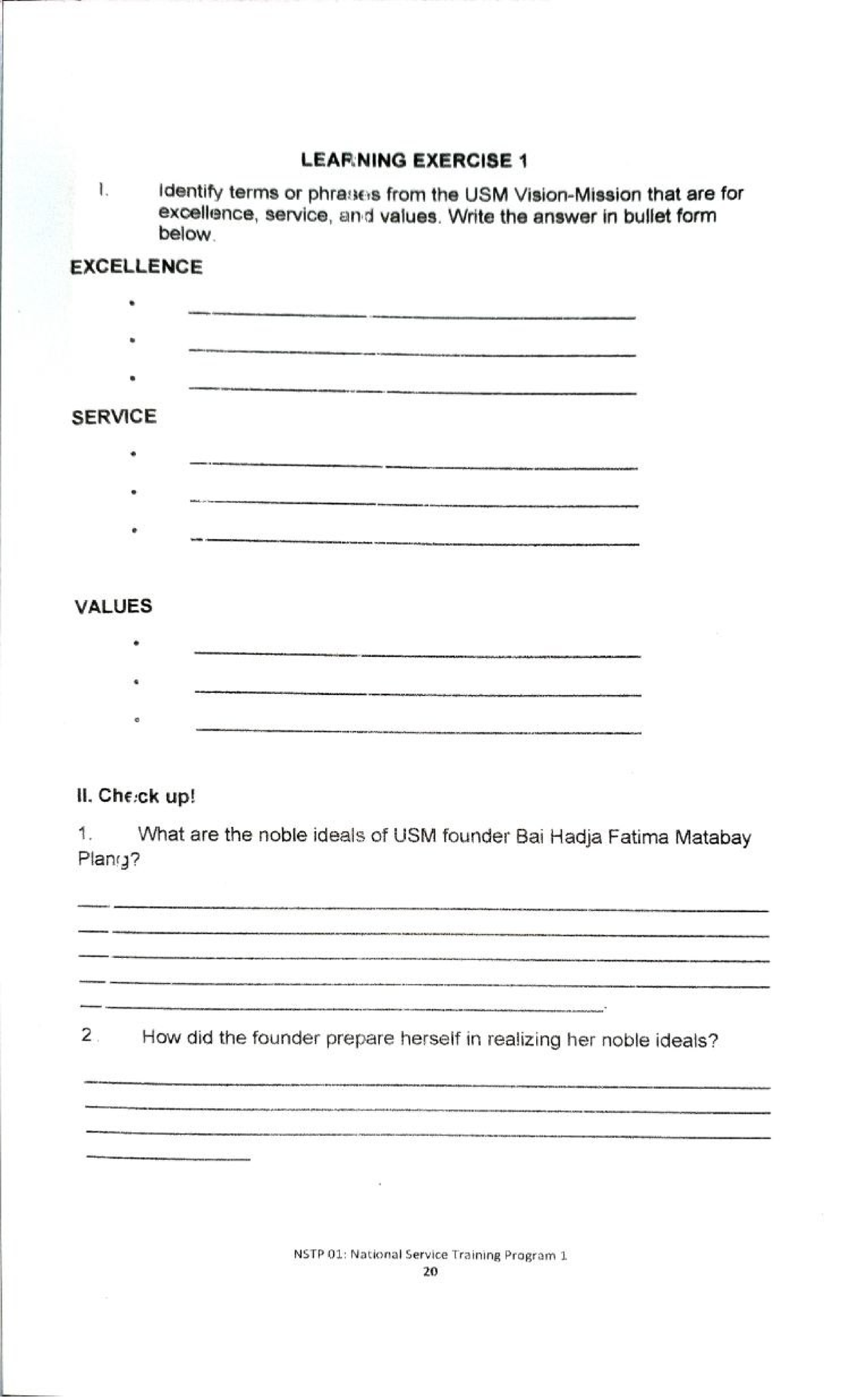 NSTP-ACT - activities - Financial Accounting and Reporting - Studocu