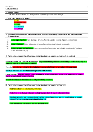 Law of delict .. Prt 2 Ch2 .. Conduct - Prt II gen principles ɸ law ...