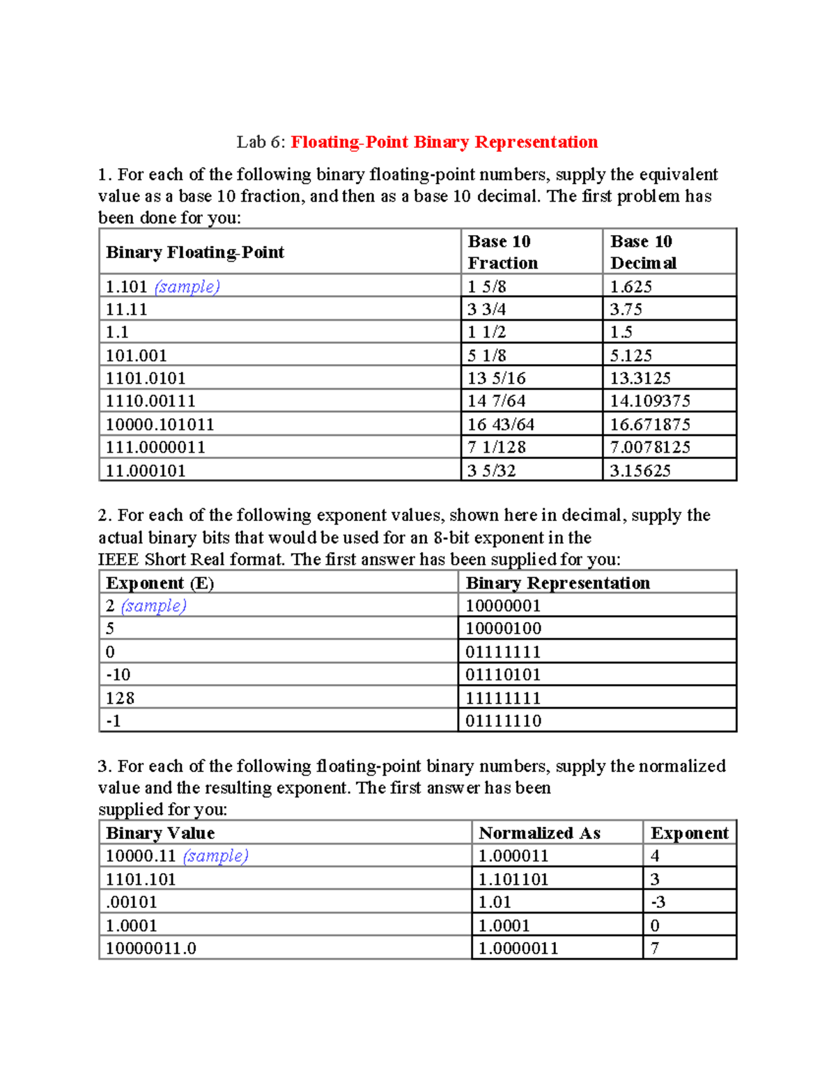 Lab6 23133049 Trinh Van Nguyen - Lab 6: Floating-Point Binary ...