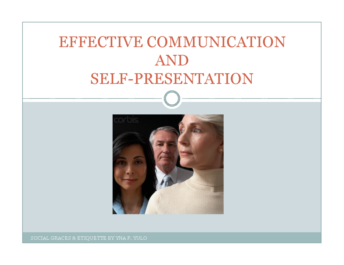 Social Graces Effective Communication Aug 14 2024 BOI - EFFECTIVE ...