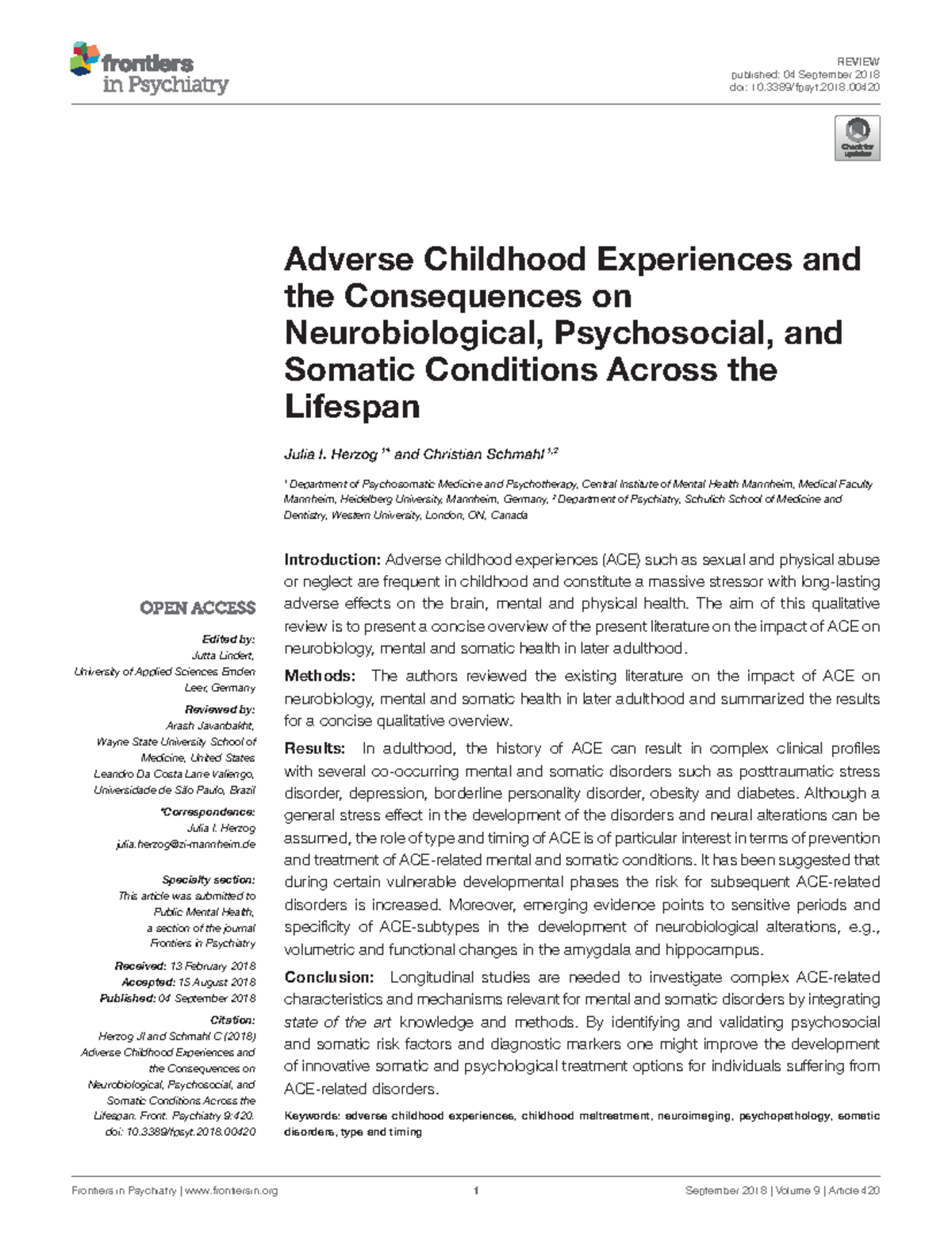 Prescribed reading, case study - ACES - REVIEW published: 04 September ...