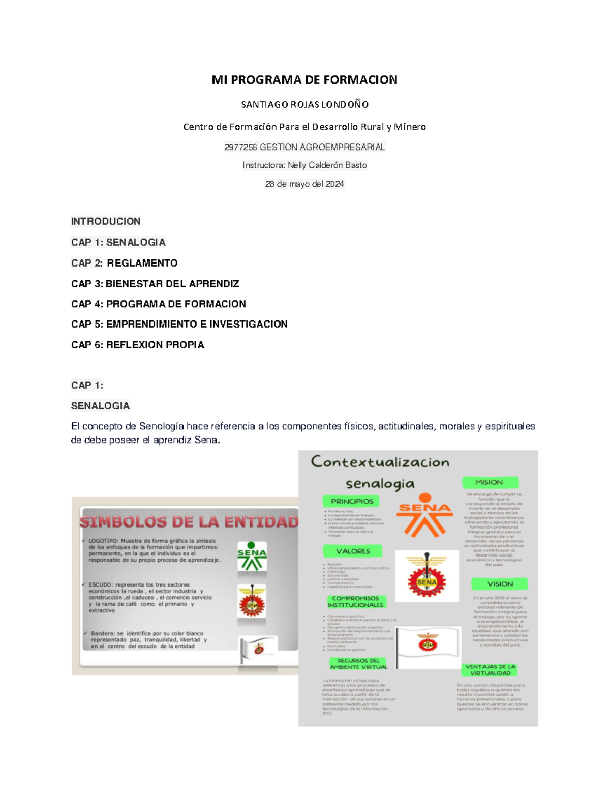 MI Programa DE Formacion - MI PROGRAMA DE FORMACION SANTIAGO ROJAS ...