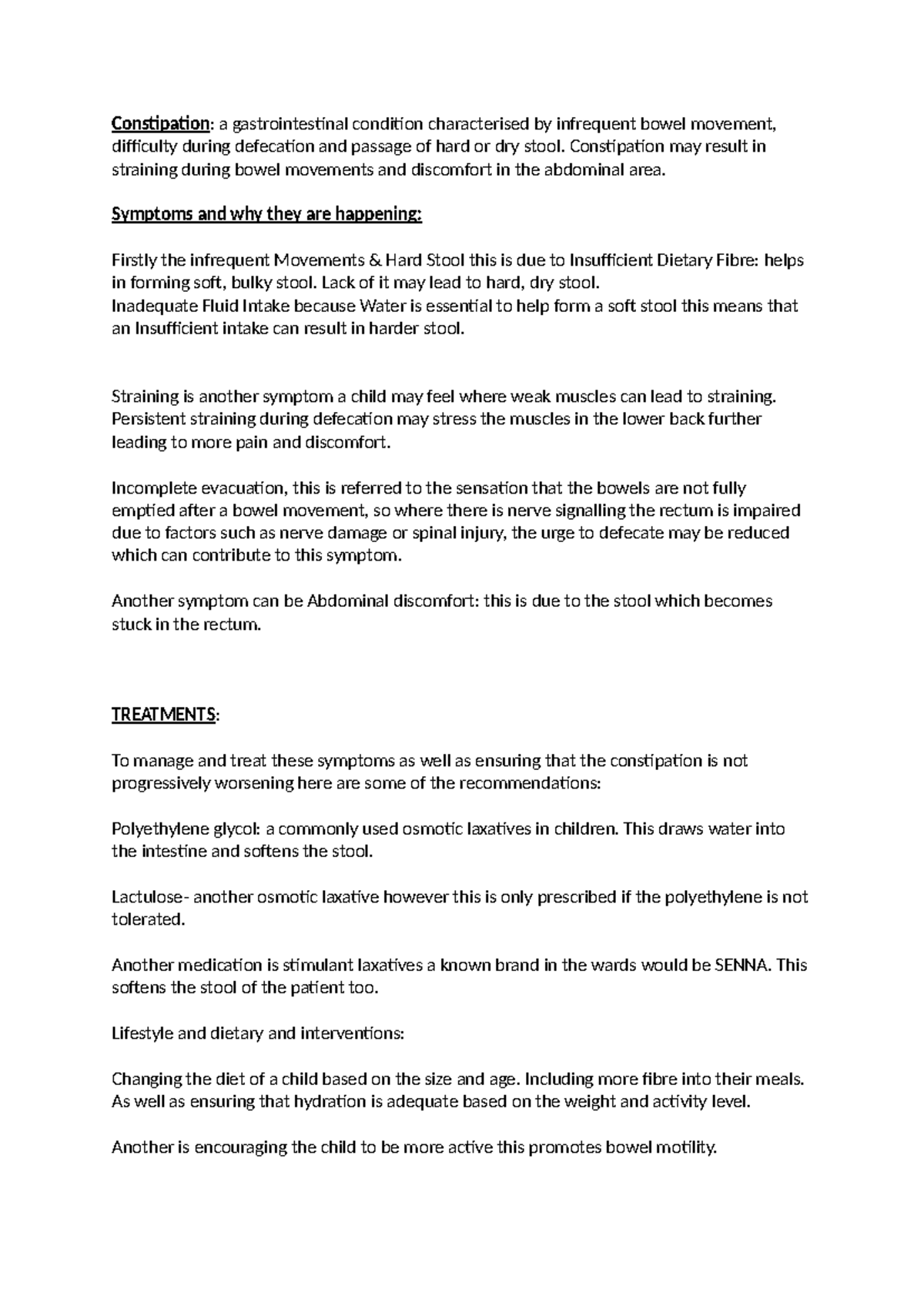 Constipation - Constipation may result in straining during bowel ...