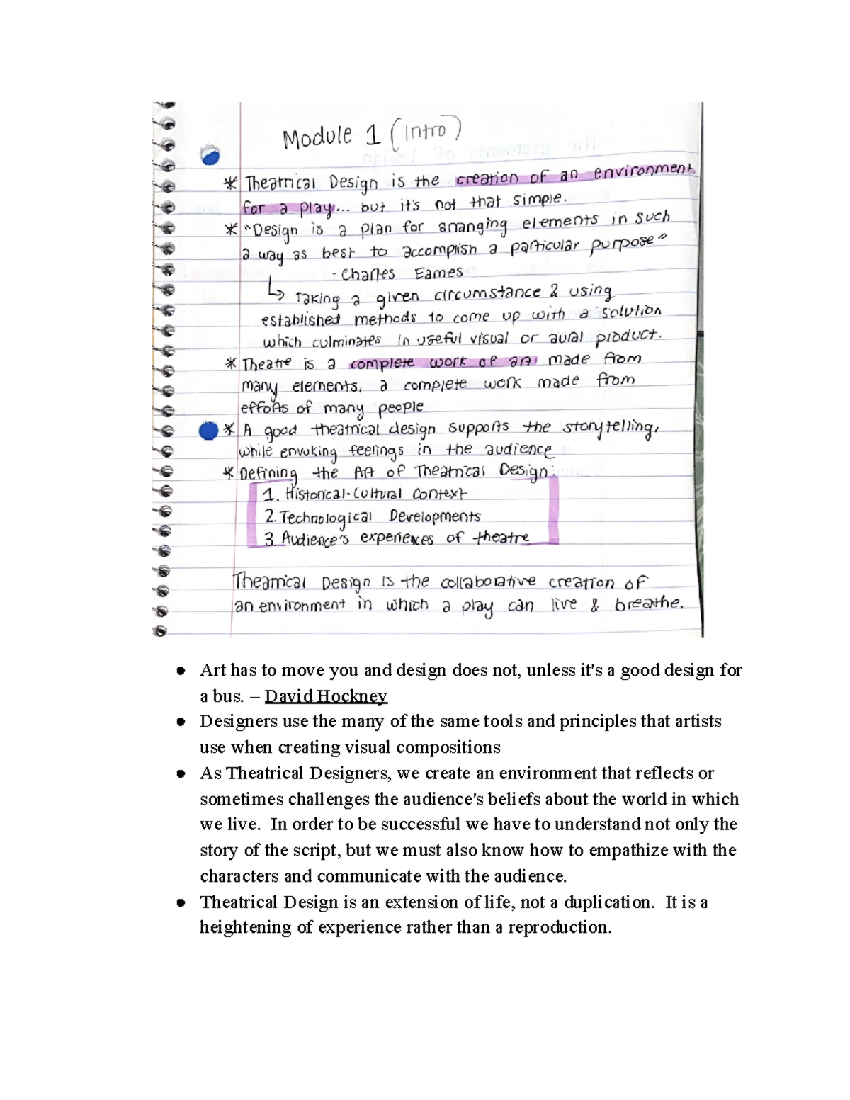 What is the Art of Theatrical Design - Art has to move you and design ...