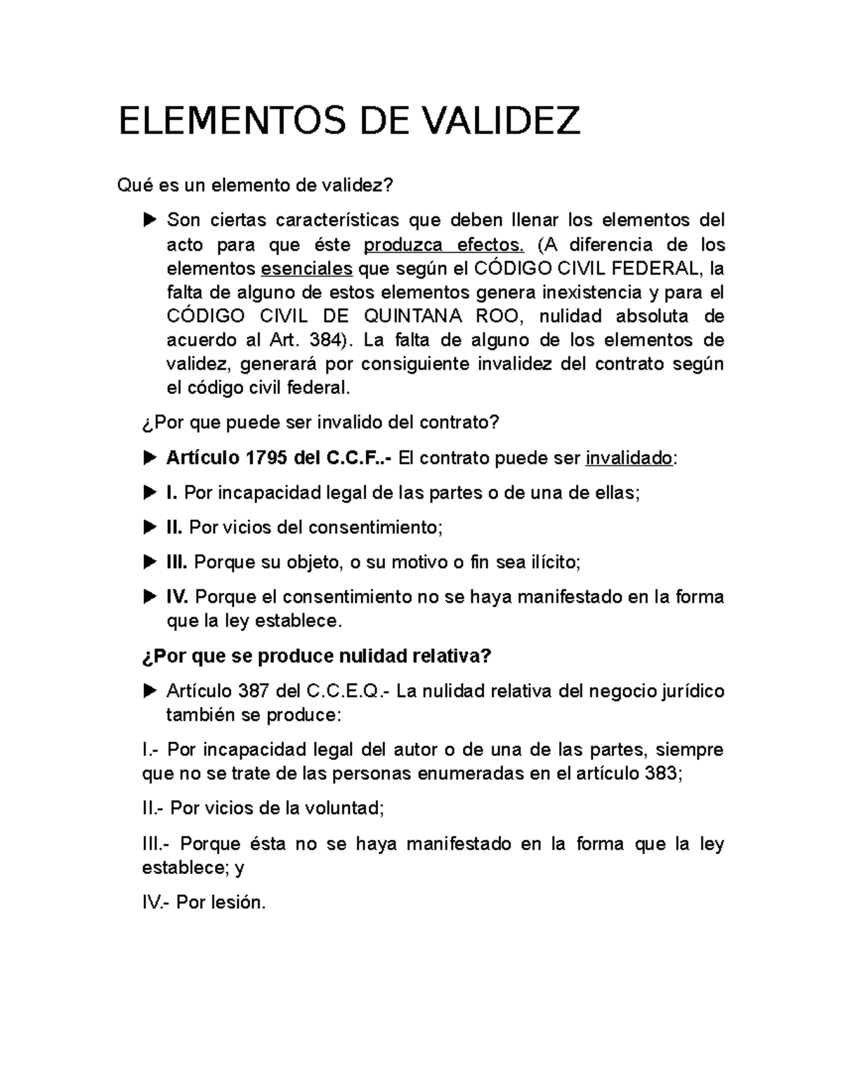 Elementos DE Validez - ELEMENTOS DE VALIDEZ Qué es un elemento de ...