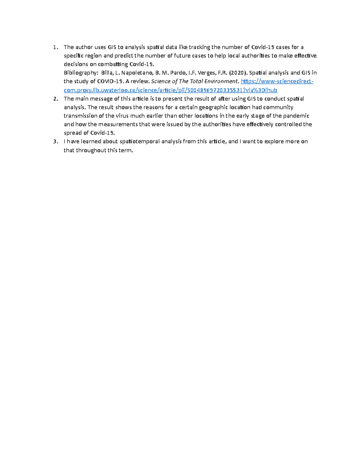 Week 3 Participation - GEOG 281 Assignment Answer - The author uses GIS ...