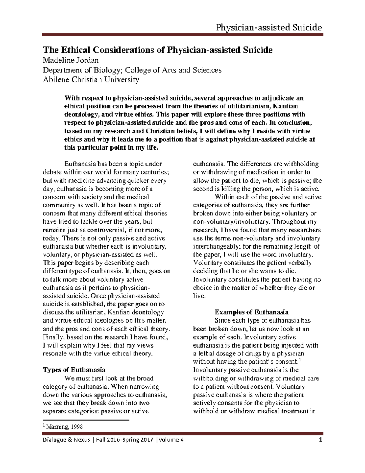 Physician-assisted Suicide - This paper will explore these three ...