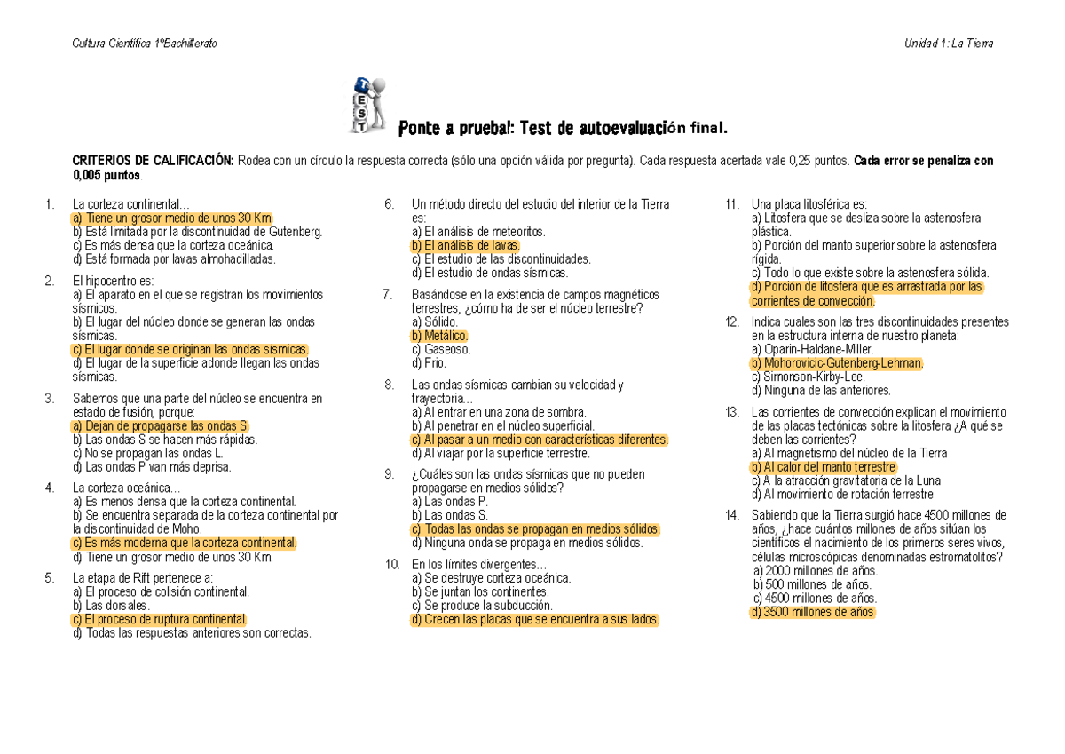Ccbt ud1 test final soluciones - Cultura CientÌfica 1∫Bachillerato ...