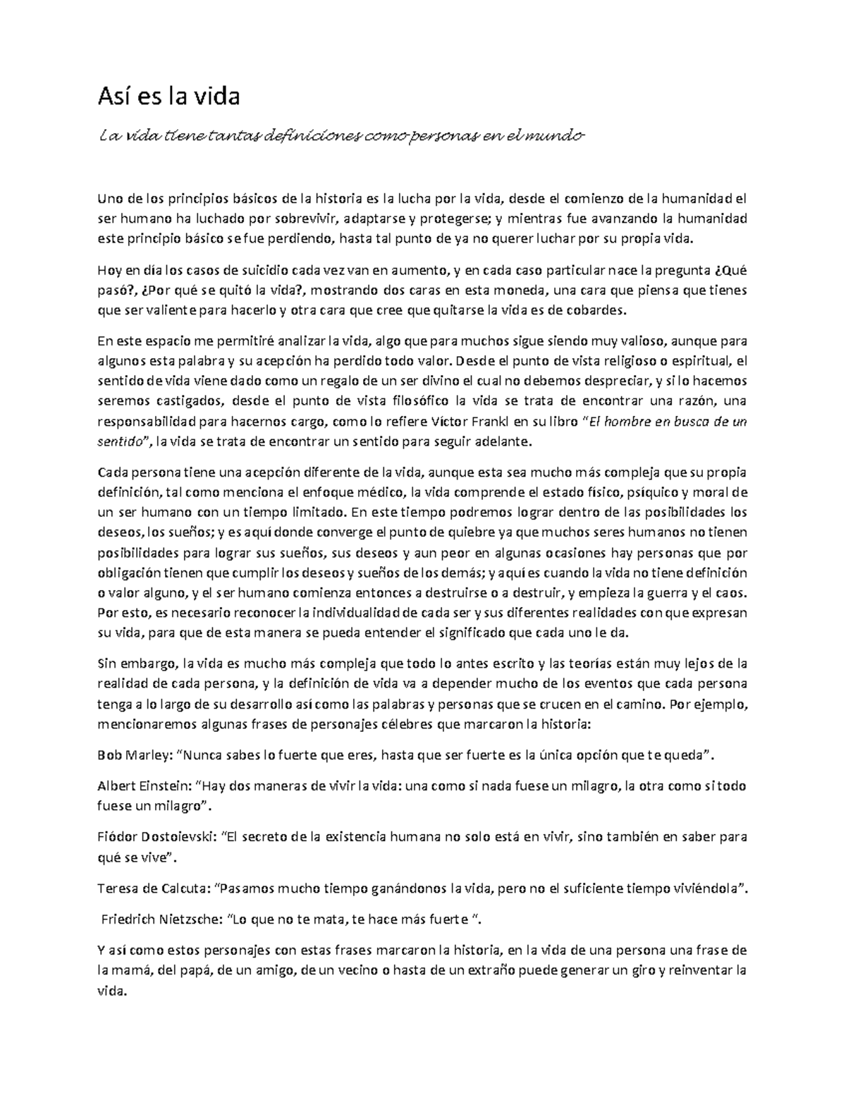 ASI ES LA VIDA - Apuntes personal para entretenimiento - Así es la vida ...