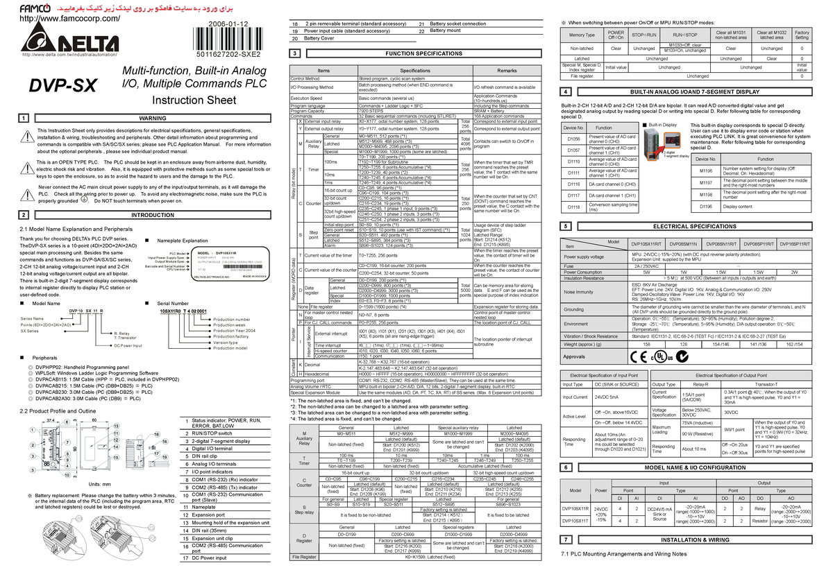 Delta-CPU-DVP-10SX11R-T- conexion - delta.com/industrialautomation ...
