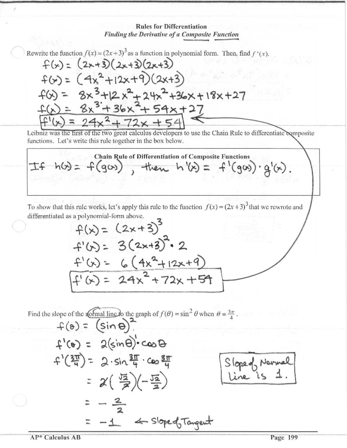 Day 21 Notes Key Unit 3 AP Calc - Studocu